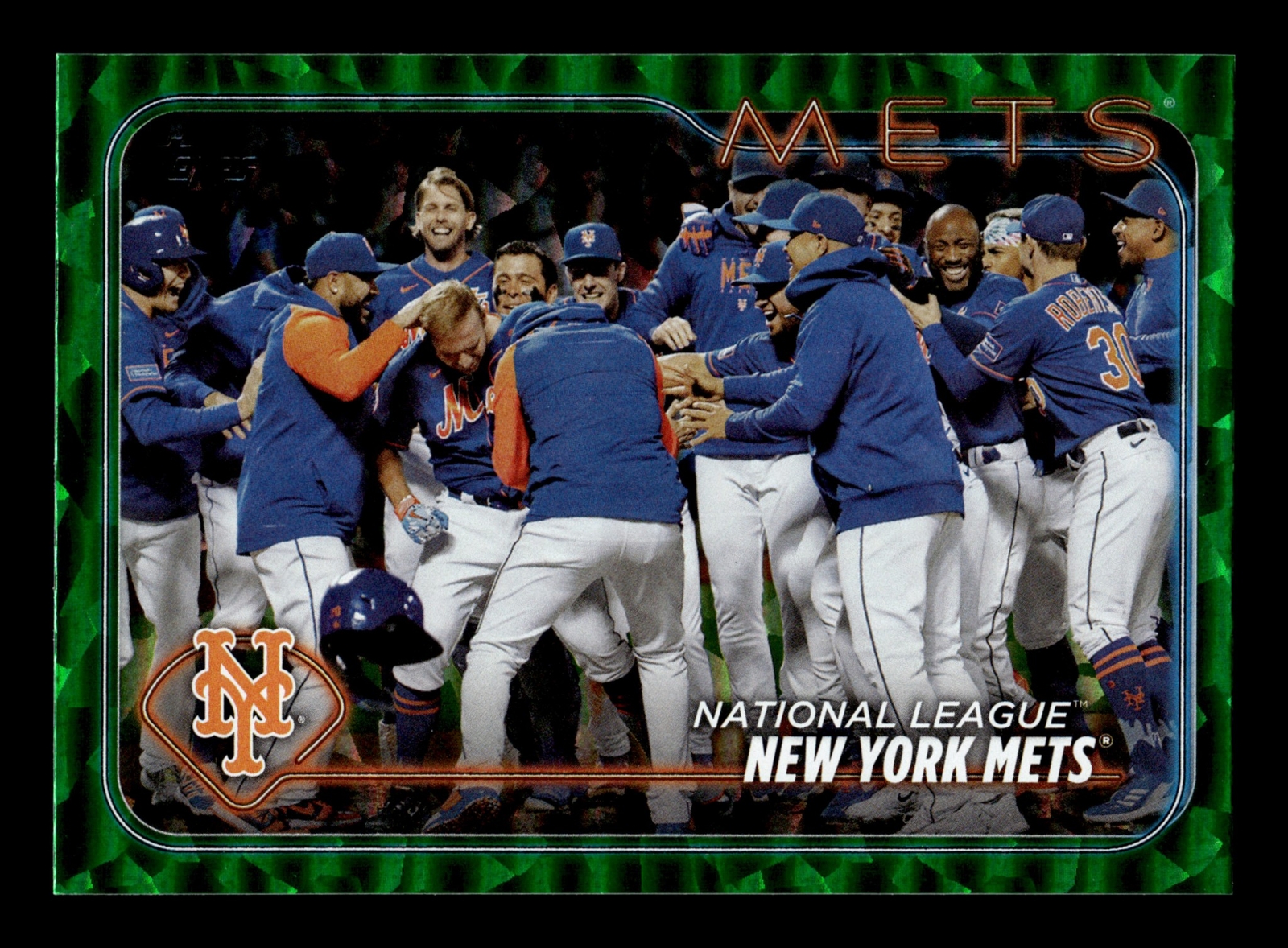 2024 Topps Series 2 NEW YORK METS TEAM CARD GREEN FOIL /499 METS #557 ...