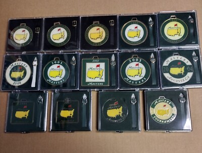 1994-2010 Masters Tournament Bag Tags Lot OF (14) Different Agusta ...