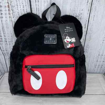 NWT Disney Soft Fuzzy Furry Backpack/BookBag w/Adjustable Strap | eBay