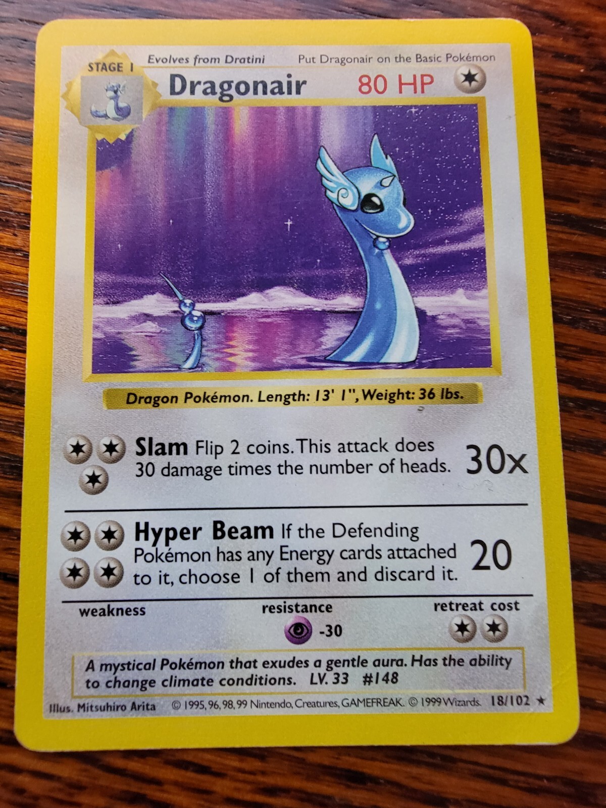 MP - Pokemon Card - Base Set 18/102 - DRAGONAIR (rare) **Shadowless ...