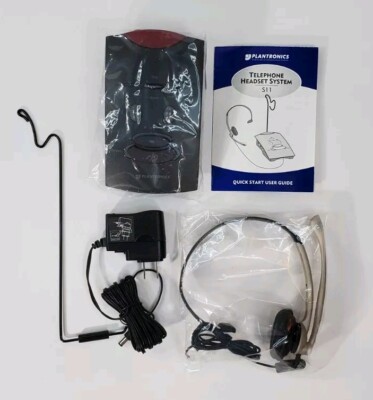 Plantronics S11 Office Telephone Headset System Black NEW No Original ...