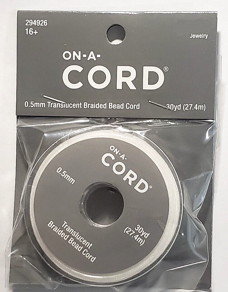 ON-A-CORD 0.5mm Translucent Braided Bead Cord – 30 yd | eBay