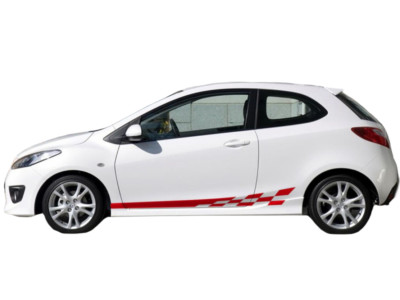 Graphic Vinyl Stripe Car Sticker For Mazda 2 Side Door Decal Racing ...
