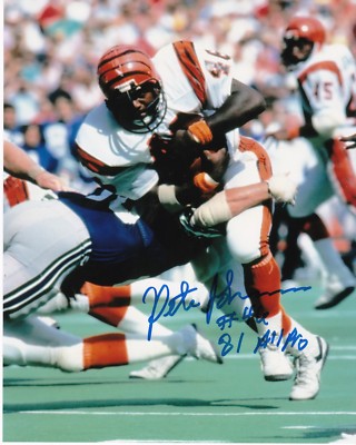 PETE JOHNSON CINCNNNATI BENGALS 1981 ALL PRO ACTION SIGNED 8x10 | eBay