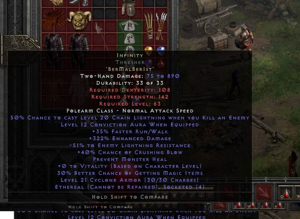 D2 D2R Diablo 2 Resurrected (PC)💥 NL 💥 Infinity ETH Thresher High ...