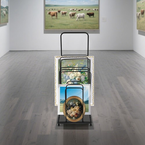 Art Canvas Storage Rack Rolling Art Canvas Organizer for Art Studio ...