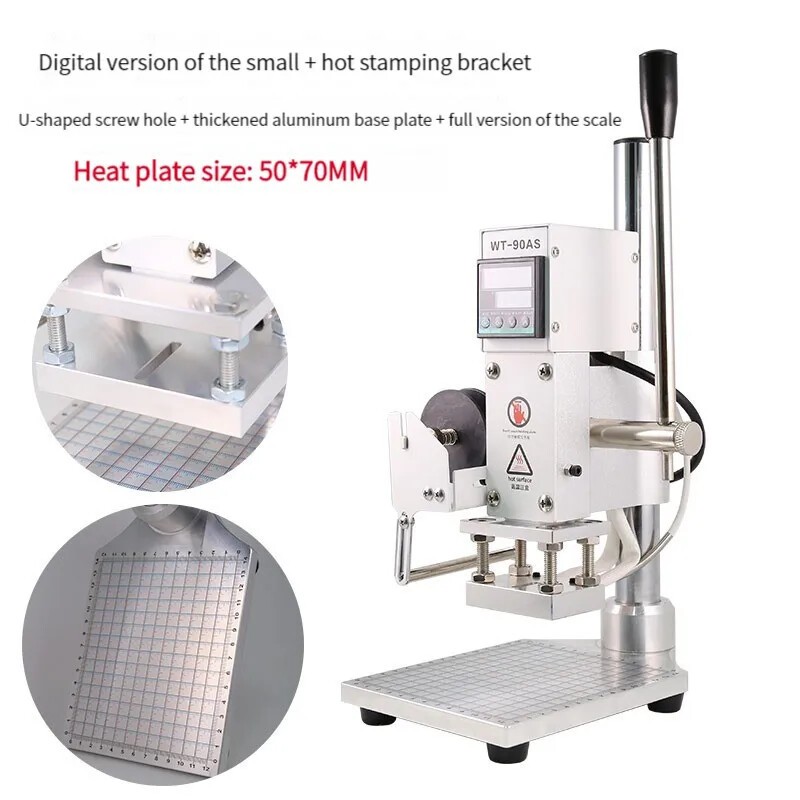 Desktop Small Manual Hot Stamping Machine Leather Hot Press Stamping ...