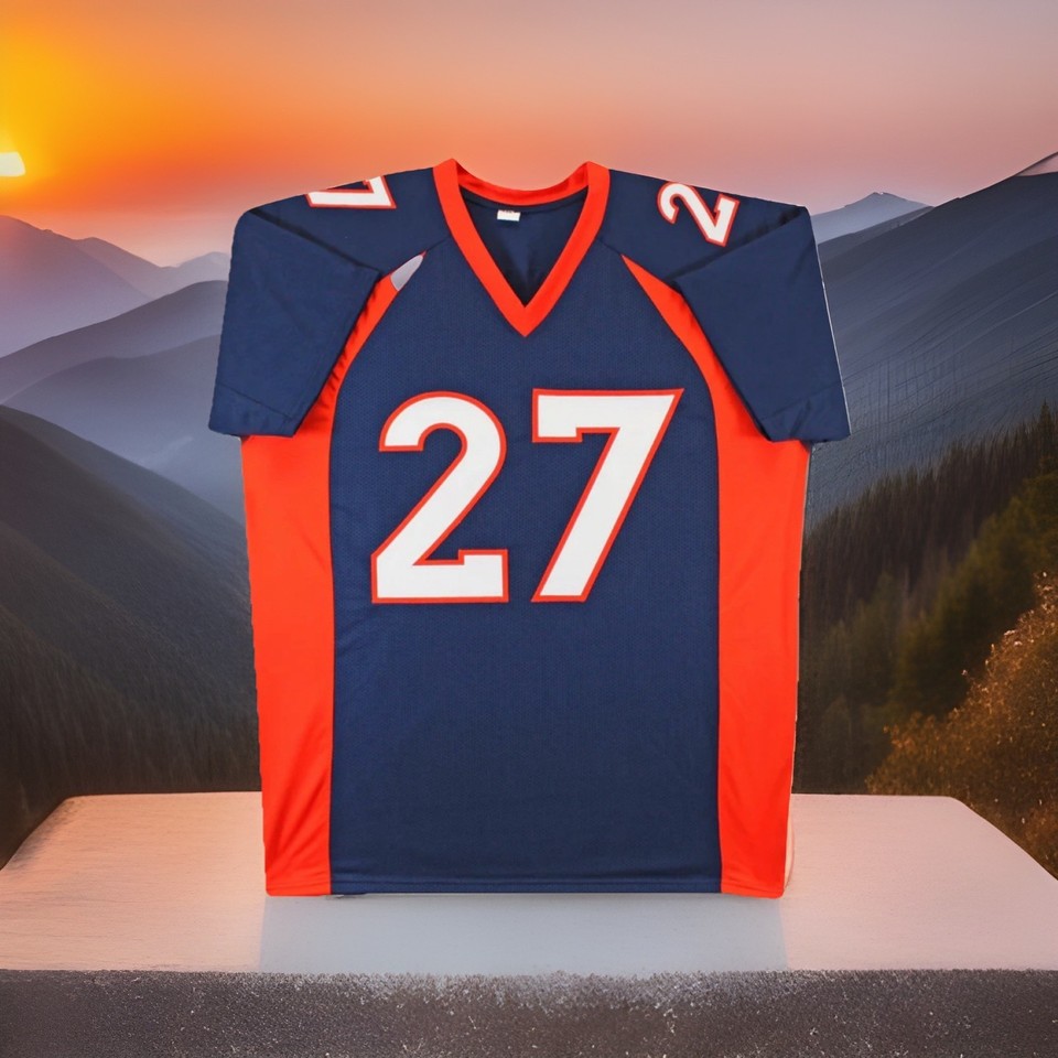 Steve Atwater Custom Signed Navy Pro Style Jersey Autographed BAS ...