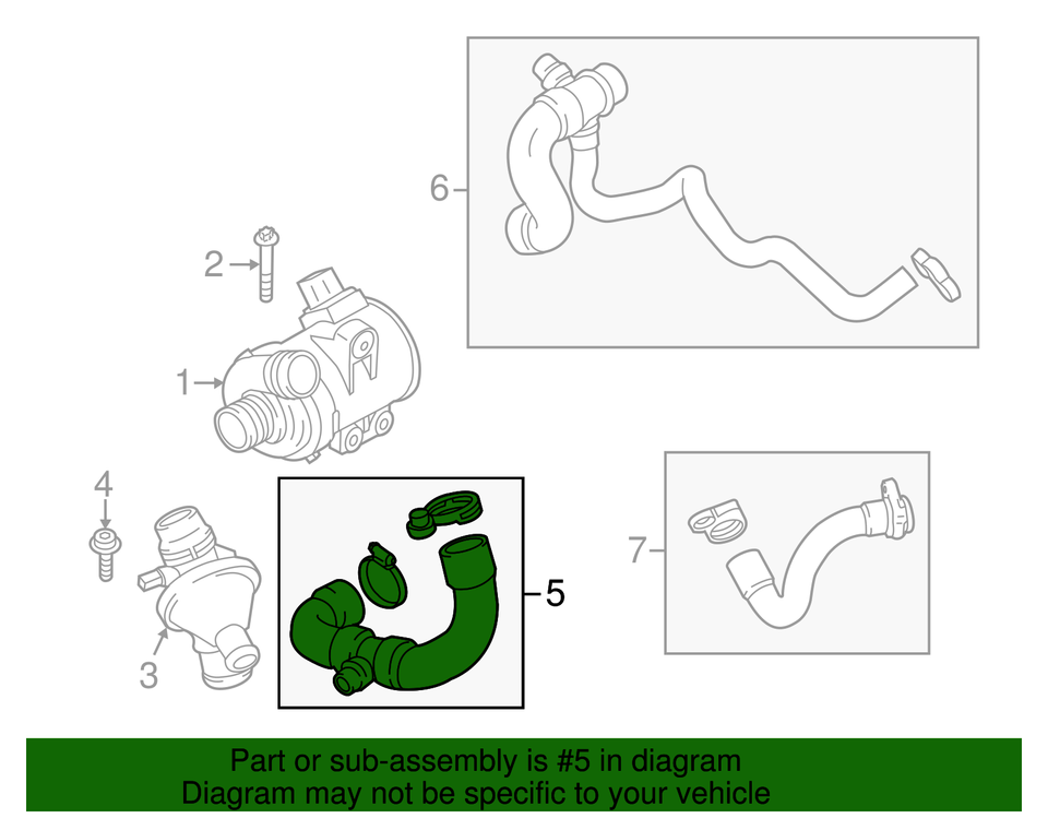 Genuine BMW Upper Hose 17-12-7-646-155 | eBay