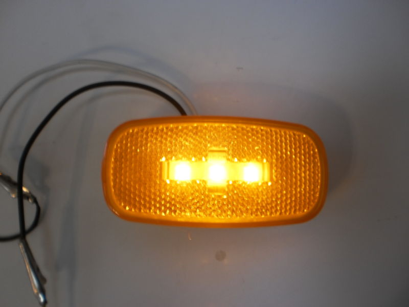 2 - Jammy Marker Light LED J-626/625 Amber 4" x 2" reflex lens Trailer ...