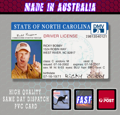 Ricky rikki Bobby Card Plastic Parody Prop Gift Novelty Talladega ...