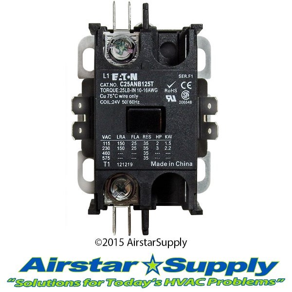 25 Amp / 1 Pole / 24V Coil Contactor Replaces Carrier HN51KB024 | eBay