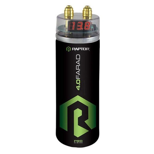 Raptor R5CAP Pro Series 4.0 Farad Digital Voltage Monitor Capacitor 24V ...