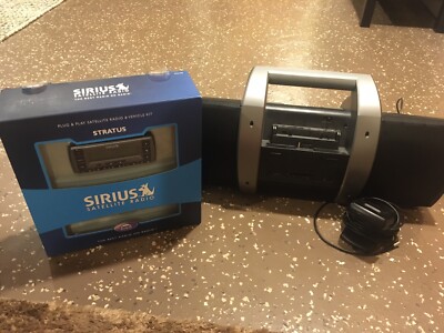 Sirius XM Satellite Radio SUBX1 Boom Box Stratus SV3 & Antenna No ...