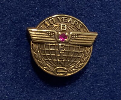 Boeing Aircraft 10K Gold 10 Year Service Employee Pin - cTo Maker - SB ...