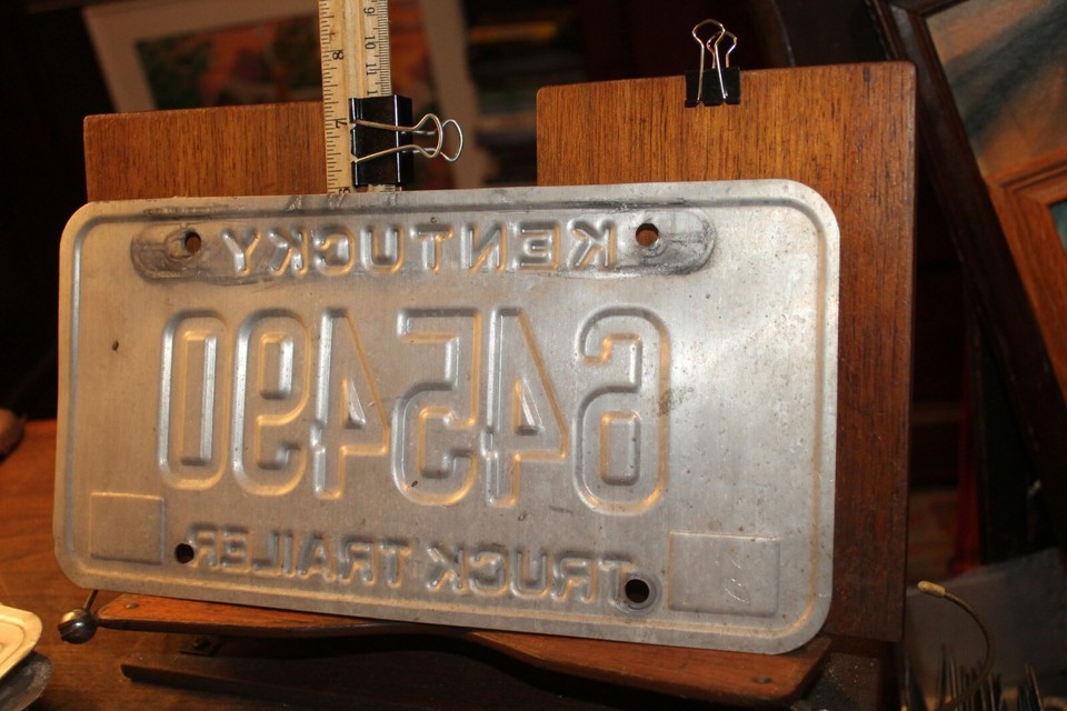 2018 ROUGH Kentucky License Plate Truck Trailer 645490 | eBay