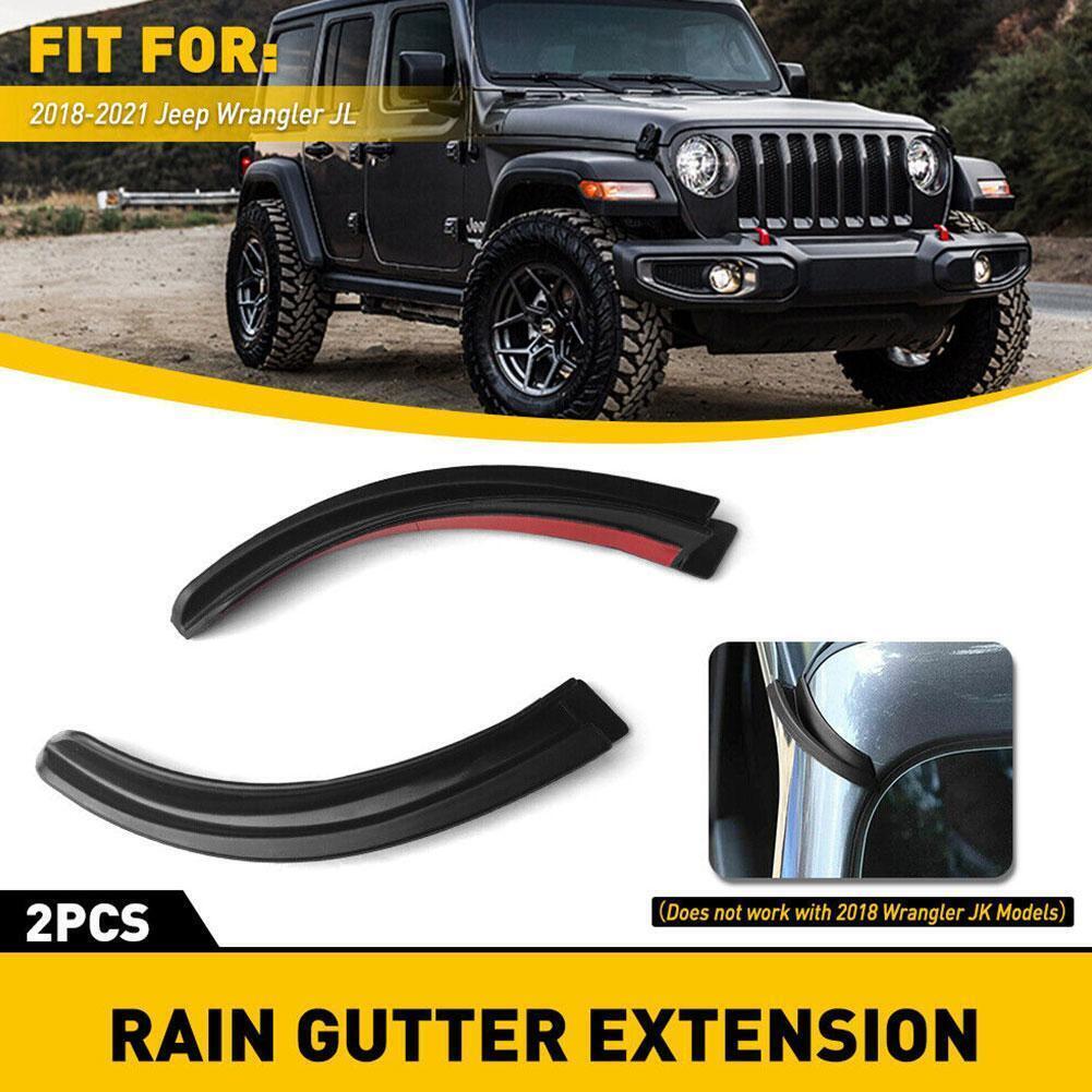 For Jeep Wrangler JL 2007-2018 Accessories Car ABS Rain Water Extension ...