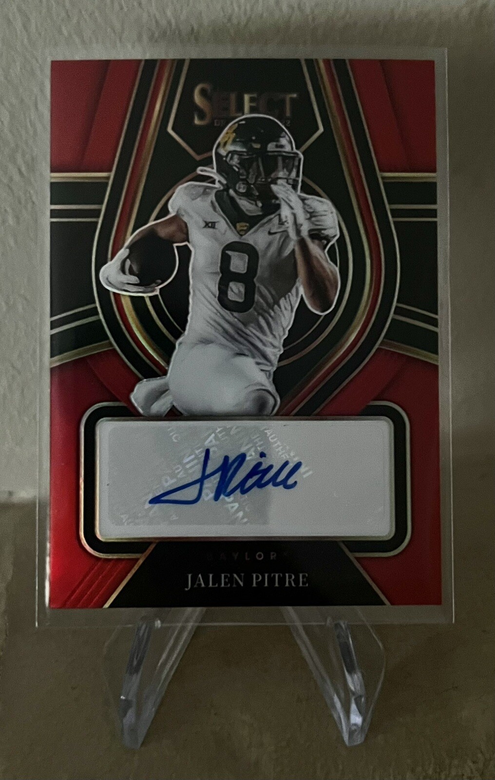 Jalen Pitre 2022 Panini Select Draft Picks RED PRIZM AUTO Texans Baylor ...