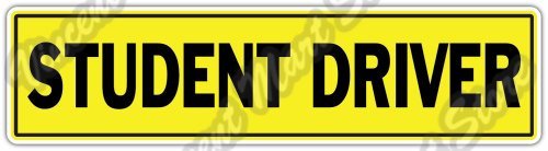Student Driver Sign Driving School Driver Car Bumper Vinyl Sticker ...