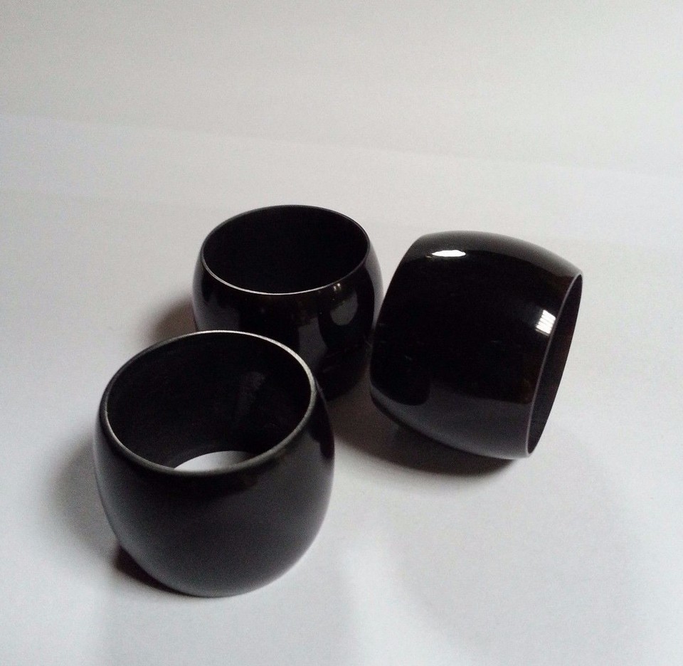 BUFFALO HORN BARREL SHAPE COLLARS, Choice of 6 SIZES for Walking Stick ...