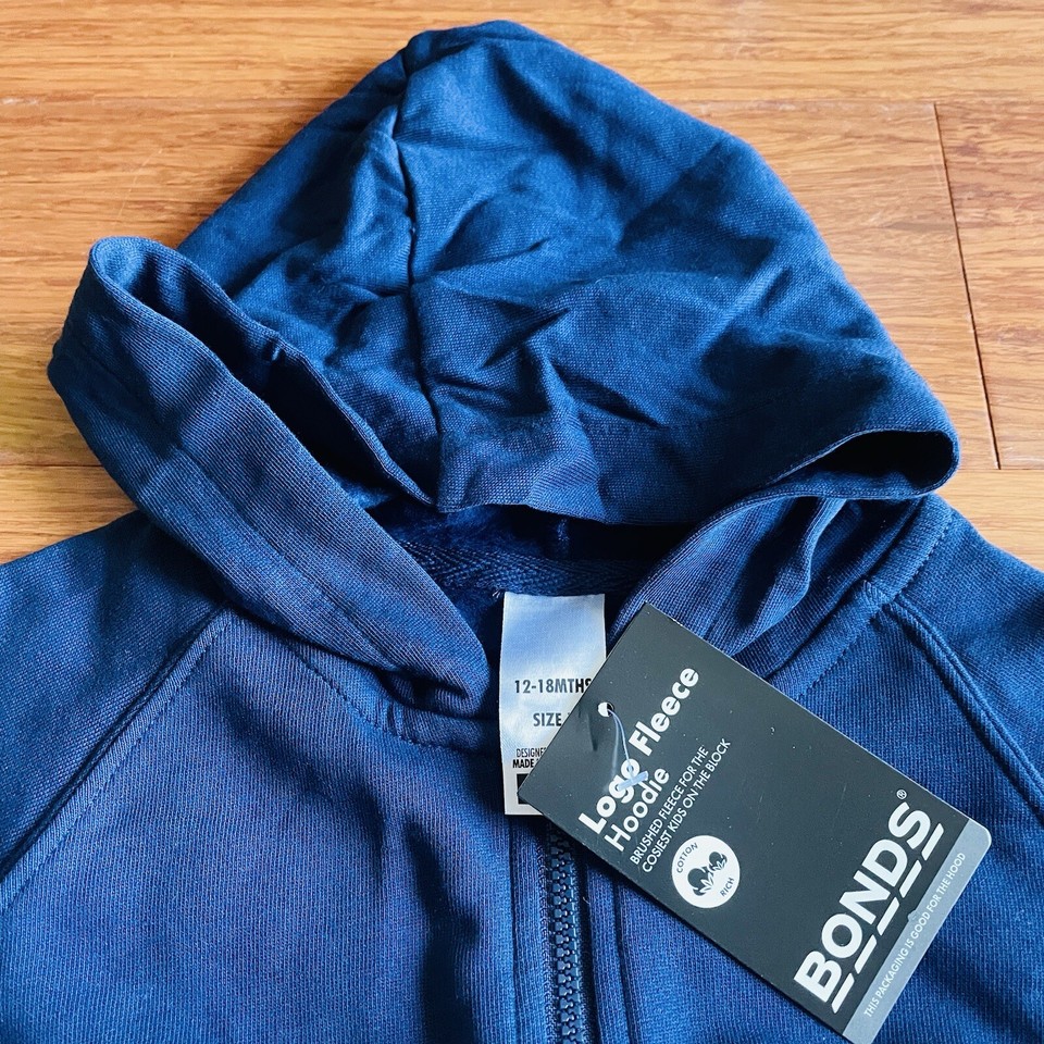 Bonds Winter Fleece Navy Zip Hoodie Jumper Tracksuit Set BNWT Size 1 | eBay