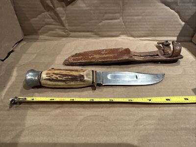 Vintage Bohlin - Solingen, Germany Fixed Blade Knife with Stag Handle ...