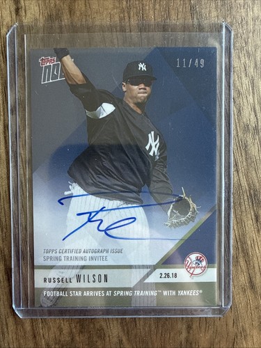 2018 Topps Now - Spring Training Russell Wilson Auto #ST-6A /49 Yankees ...
