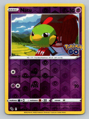 Pokemon Natu Pokemon GO 032/078 Near Mint NM Reverse Holo | eBay