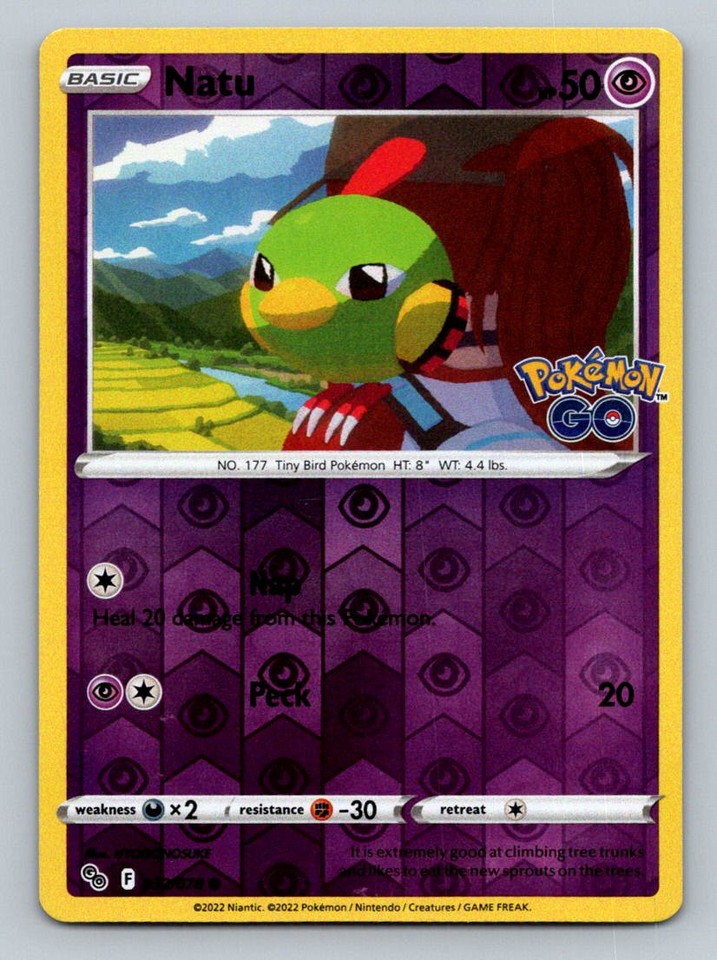 Pokemon Natu Pokemon GO 032/078 Near Mint NM Reverse Holo | eBay