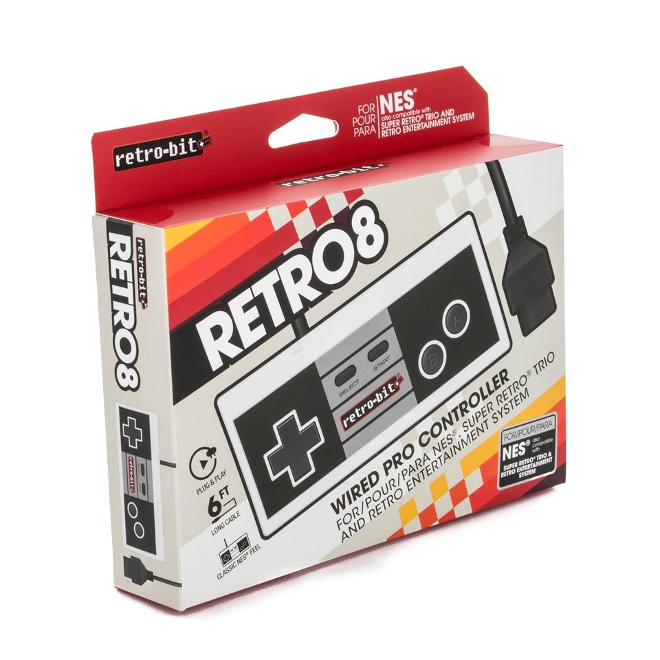 Retro-Bit NES - Controller - Wired - 8-Bit - Classic (Nintendo NES) (US ...