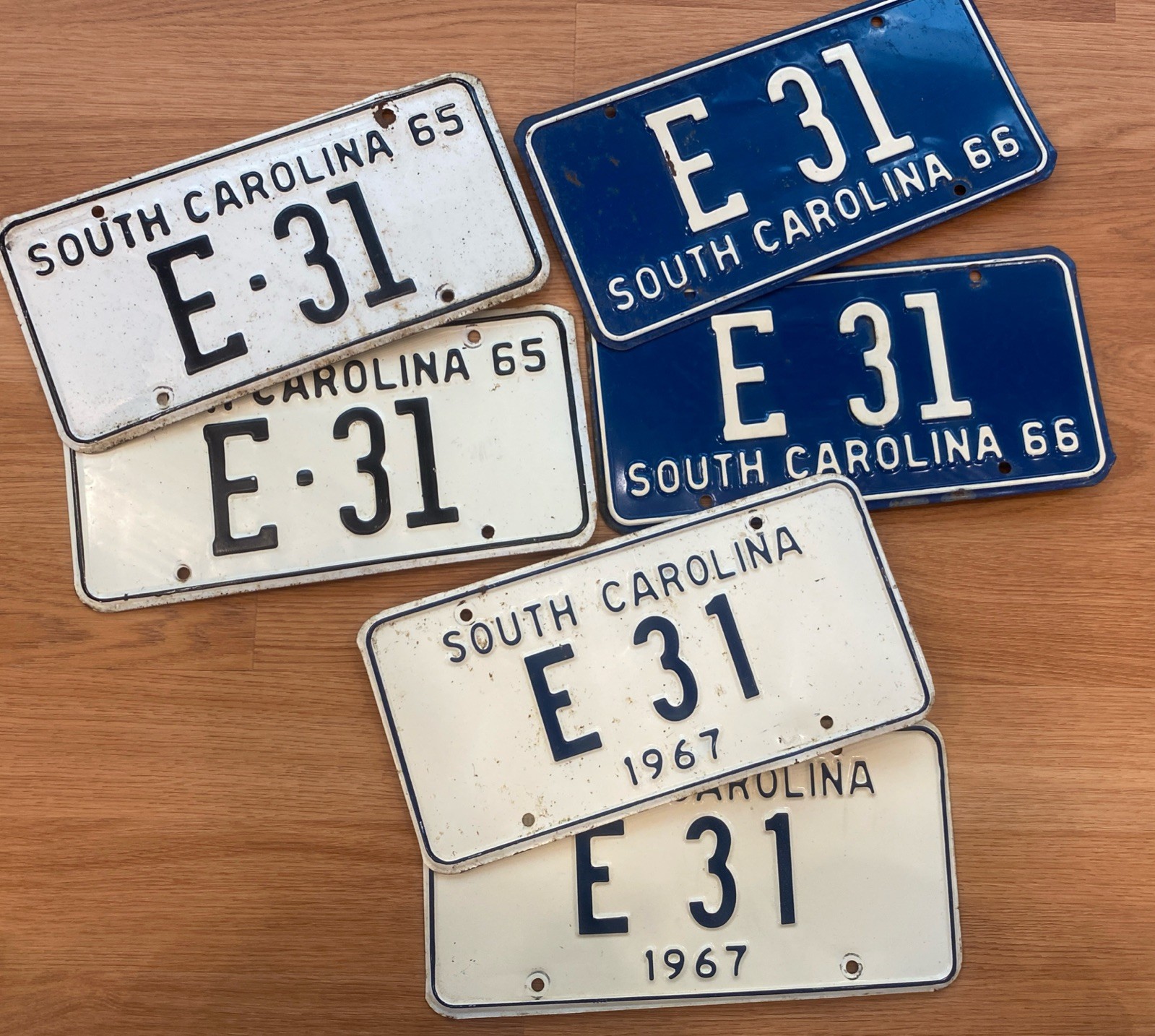 lot of 6 South Carolina license plates, E-31 1965,1966,1967 | eBay
