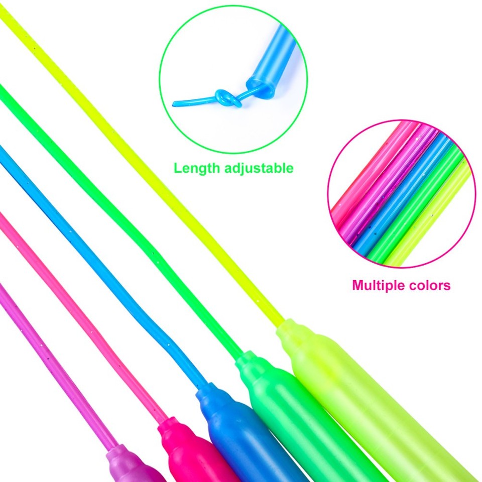 Toyvian 10pcs Skip Rope Adjustable Fast Plastic Handle Jump Rope Rope ...