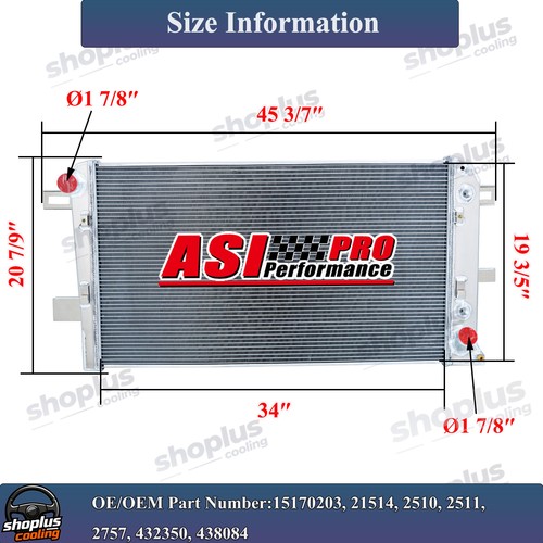 4 Row Radiator Fit 01-05 Chevrolet Silverado GMC 2500 3500 Duramax 6.6L ...