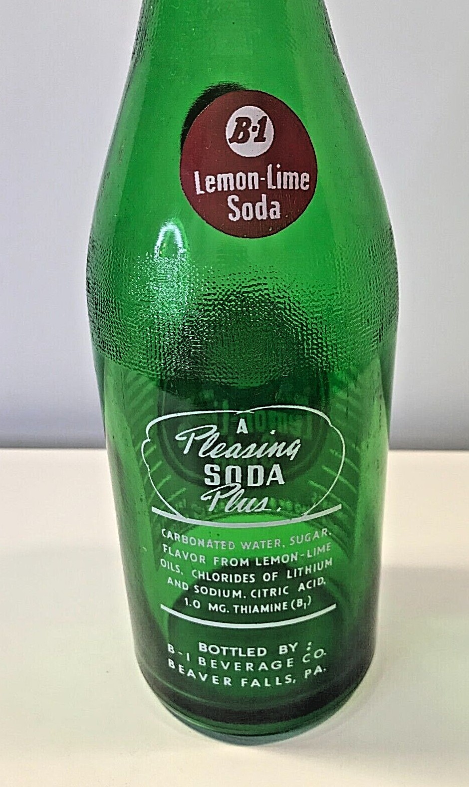 VINTAGE SODA BOTTLE B-1 Lemon-Lime - 1PT 12OZ - Copyright 1940 -St ...