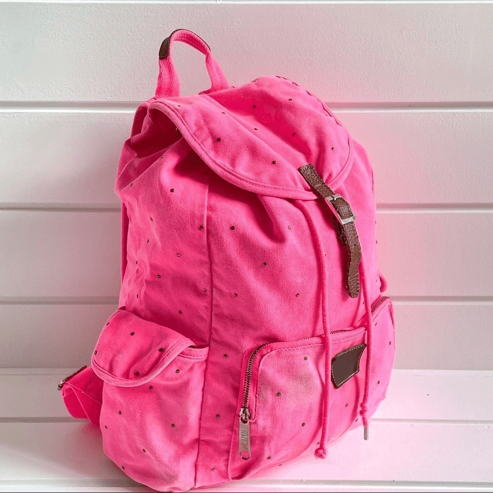 PINK Victoria’s Secret Rare HTF Pink Canvas Studded Bling Campus ...