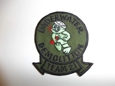b9752 Vietnam US Navy SEAL UDT patch Underwater Demolition Team 21 OD ...