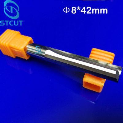 2pc 8mm Double Two Flute Straight Slot CNC Router Bits Wood MDF Milling ...