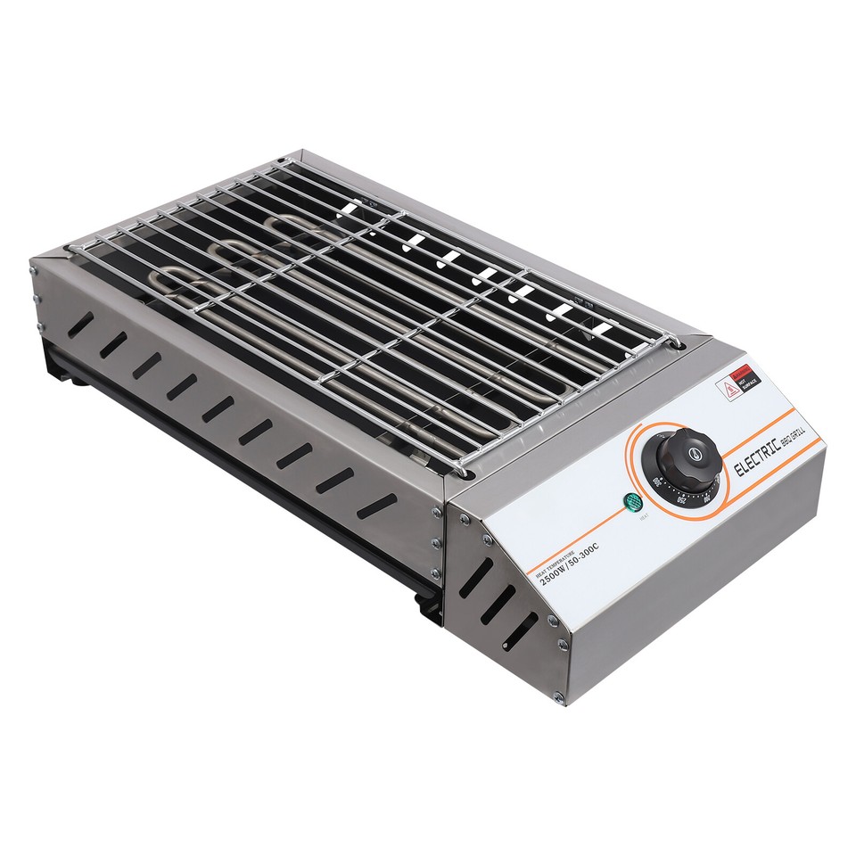 1800W Electric BBQ Grill Smokeless Stainless Steel Barbecue Hot Plate ...