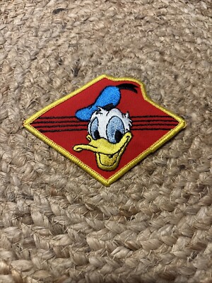Donald Duck Red Walt Disney World Character Iron On 80s Patch Rare Vtg ...