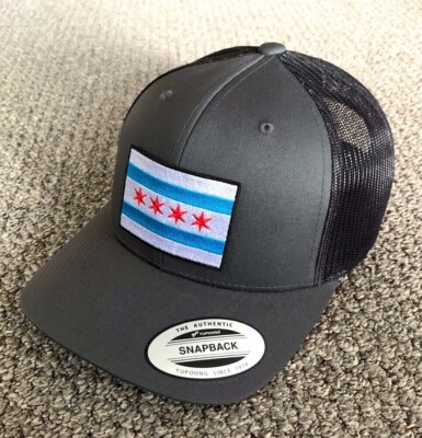 Chicago Hat Chicago Flag SnapBack Trucker Mesh Cap Handcrafted in ...