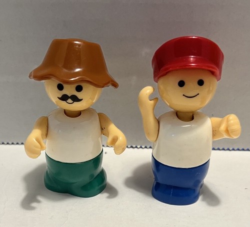 Vintage Little people With movable Parts Lot of 2 2" tall Plastic | eBay