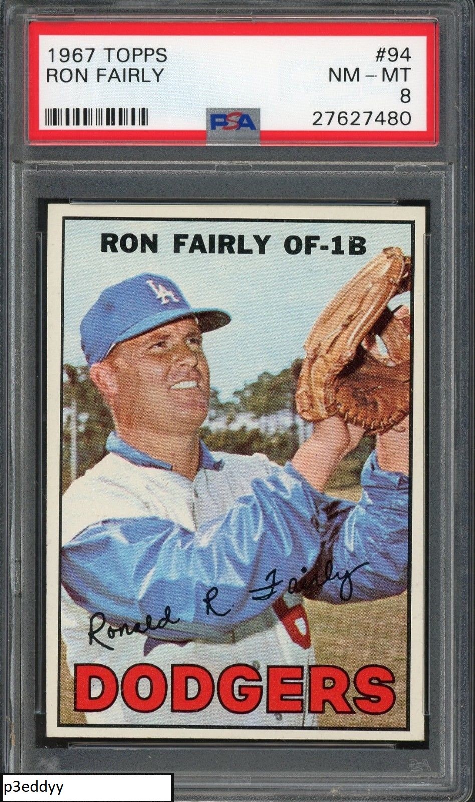 1967 Ron Fairly Topps #94 PSA 8 NM-MT Los Angeles Dodgers | eBay