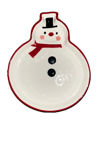 Hallmark Snowman Ceramic Candy Nut Dish Spoon Rest | eBay