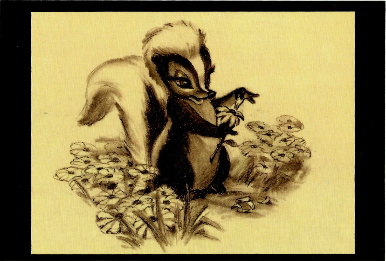 BAMBI, MISS SKUNK, POSTCARD, CONCEPT ART BY MARC DAVIS | eBay