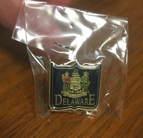 Vintage Delaware State Enamel Lapel Pin Dover Rehoboth Dewey Lewes ...