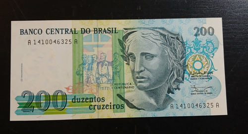 1990-93 BANCO CENTRAL DO BRASIL 200 CRUZEIROS BANKNOTE UNCIRCULATED | eBay