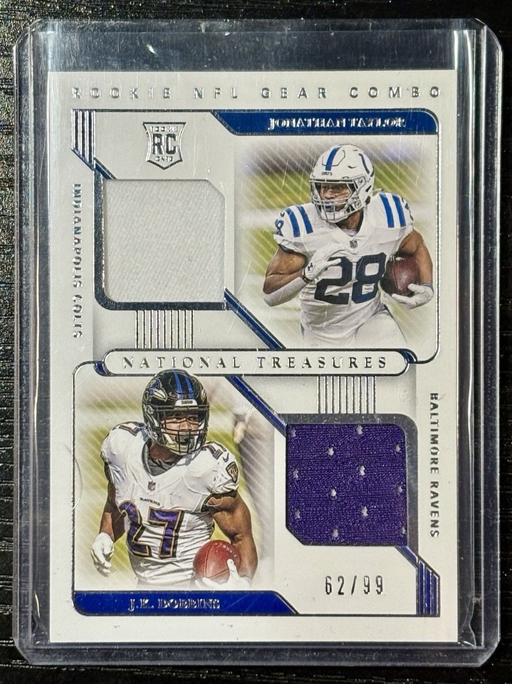2020 National Treasures JK Dobbins, Jonathan Taylor Rookie NFL gear ...