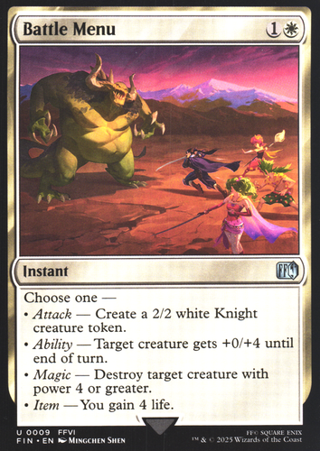 Battle Menu FINAL FANTASY 9 NM MTG Magic | eBay