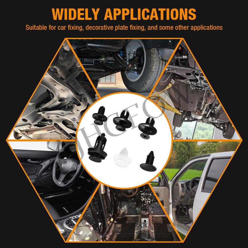 Car Set Body Bumper Rivet Retainer Trim Molding Push Pin Clip ...