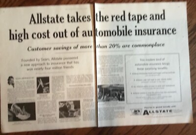 Allstate insurance ad 1957 art retro 1950s orignl vintage illus print ...